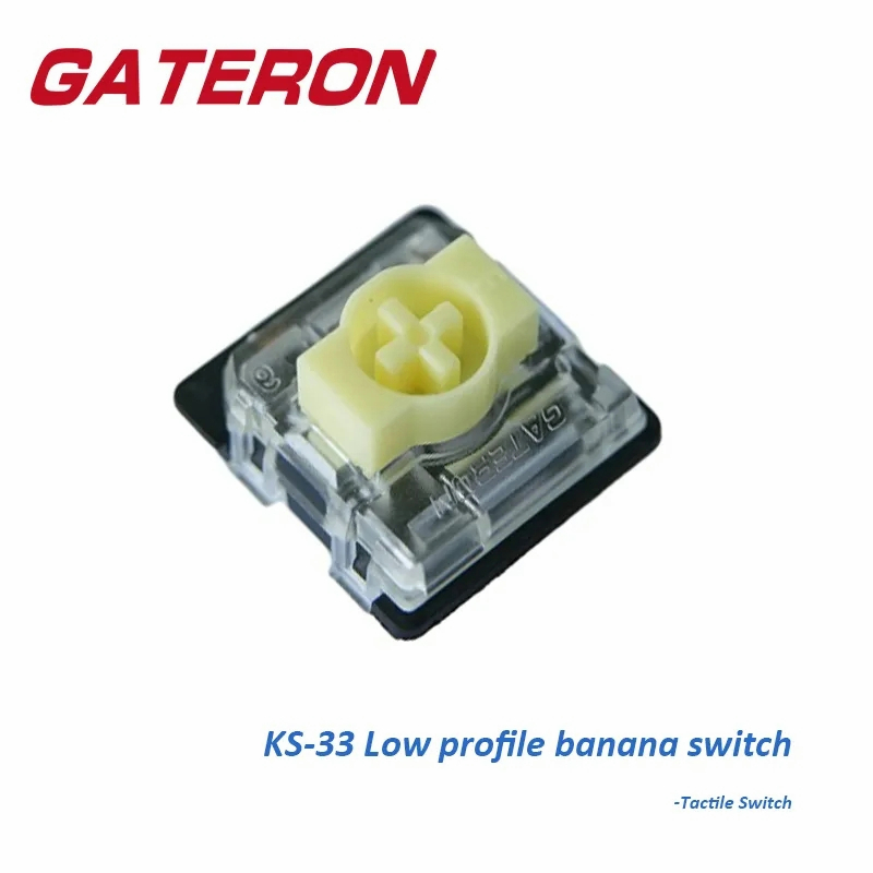 Gateron Low Profile 2.0 Mechanical Switch Banana KS-33, Công tắc màu vàng Gateron cấu hình thấp ...