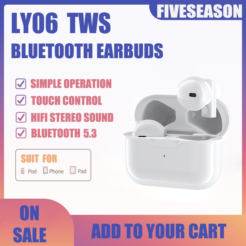 Tai Nghe Nhét Tai bluetooth 2023 ly06 tws Tay Cầm Ngắn Giảm Âm Tích Hợp mic | Shopee Việt Nam