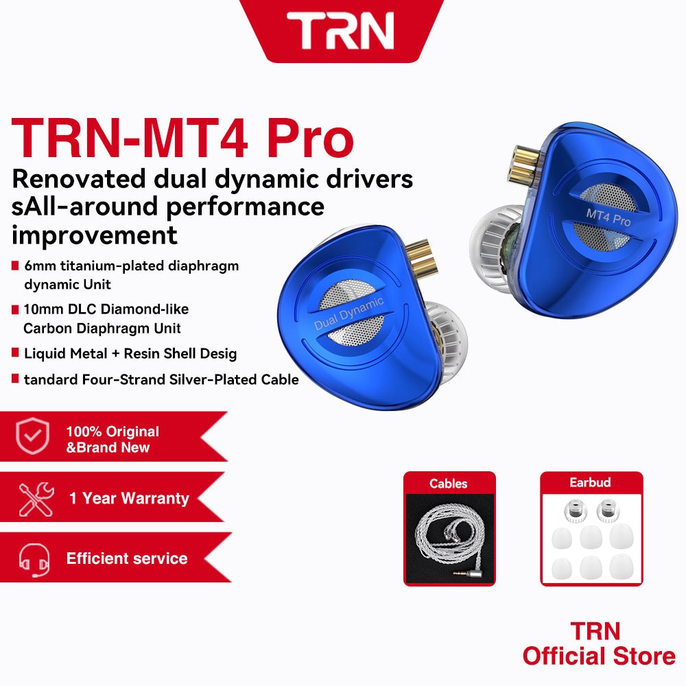 TRN MT4 Pro HIFI Dynamic Tai nghe nửa mở Ốp điện thoại trong tai có tai ...