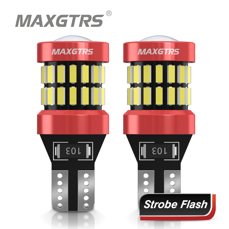 Maxgtrs 2x t15 w16w 921 912 led flash strobe 4014 + 3030 bóng đèn đảo chiều ô tô dự phòng đèn ...