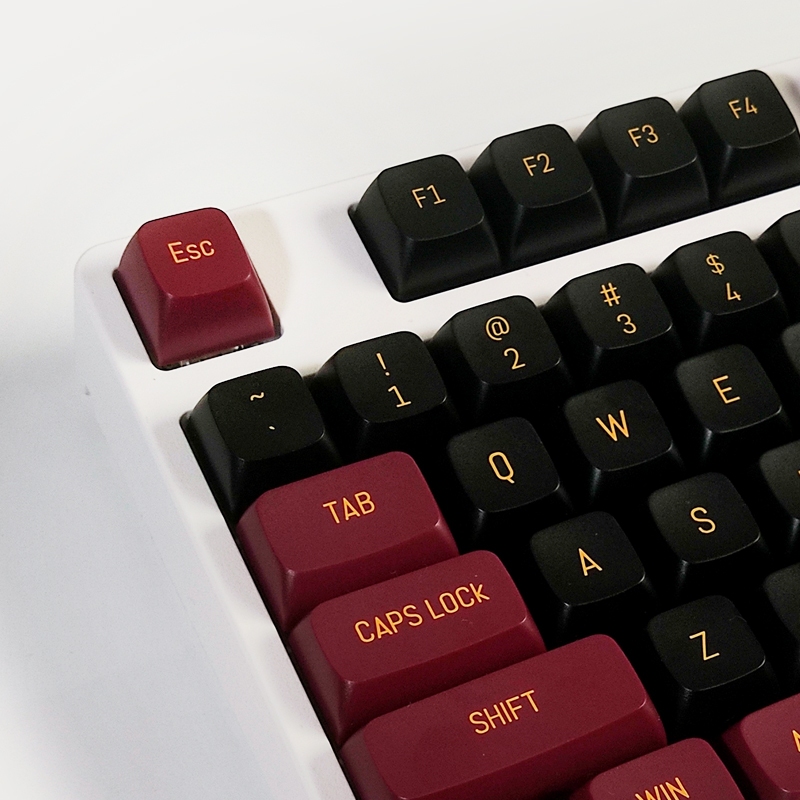 GMK Đỏ Đen Keycap, 149 Phím Keycaps PBT CSA Profile DYE-SUB Cá Tính Cho ...