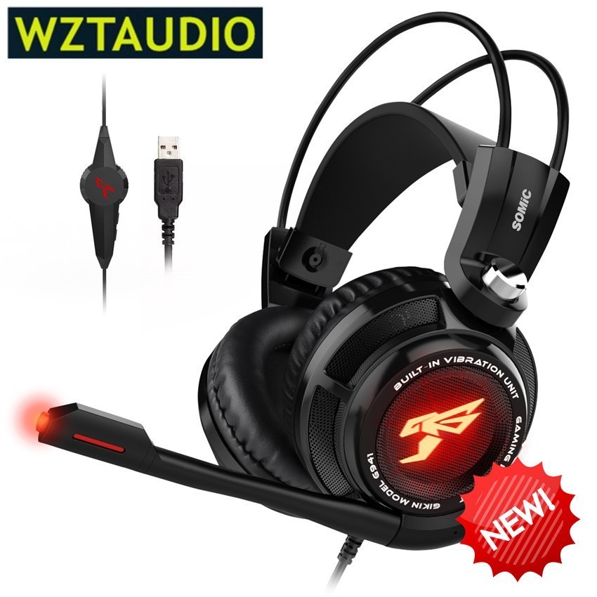 Tai Nghe Trùm Đầu Chơi game somic g941 Cổng usb 7.1 Giảm Tiếng Ồn Có Đèn led Dành Cho Máy Tính ...