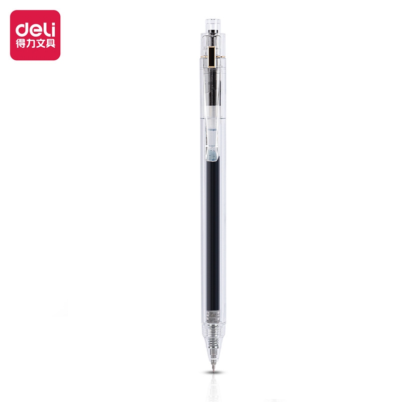 Deli A575 0.5mm bút gel màu đen đỏ đen bút mực học sinh bút viết trơn ...