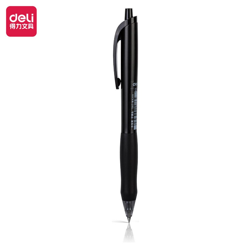 Deli A575 0.5mm bút gel màu đen đỏ đen bút mực học sinh bút viết trơn ...