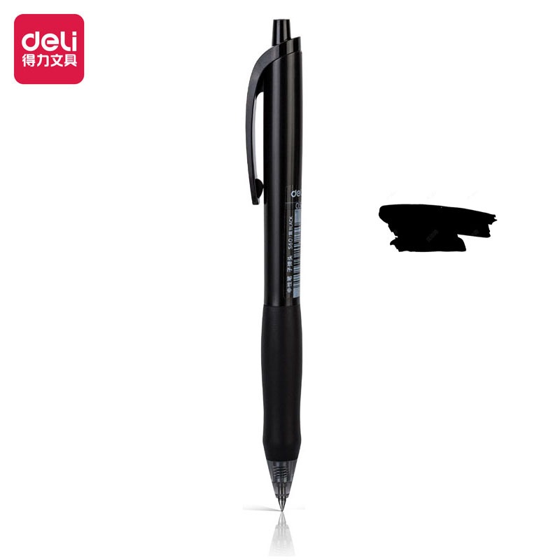 Deli A575 0.5mm bút gel màu đen đỏ đen bút mực học sinh bút viết trơn ...
