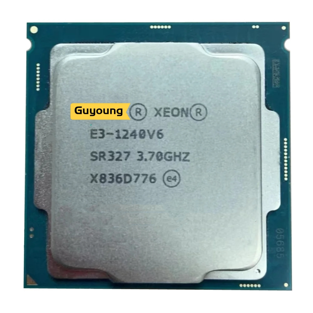 YZX Xeon E3 1240 V6 E3-1240V6 E3-1240 V6 E3 1240V6 CPU 3,70GHz 8M LGA1151 Bộ xử lý máy tính để ...