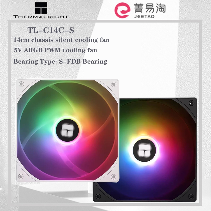 Thermalright TL-C14C-S 140mm Computer Case Quiet PWM Fan 5V ARGB Desktop computer CPU Cooling ...