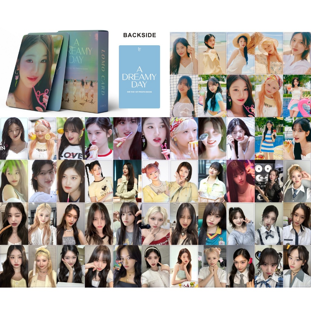 50-55 cái / hộp wonyoung ive photocards solo album magazine bìa laser ...