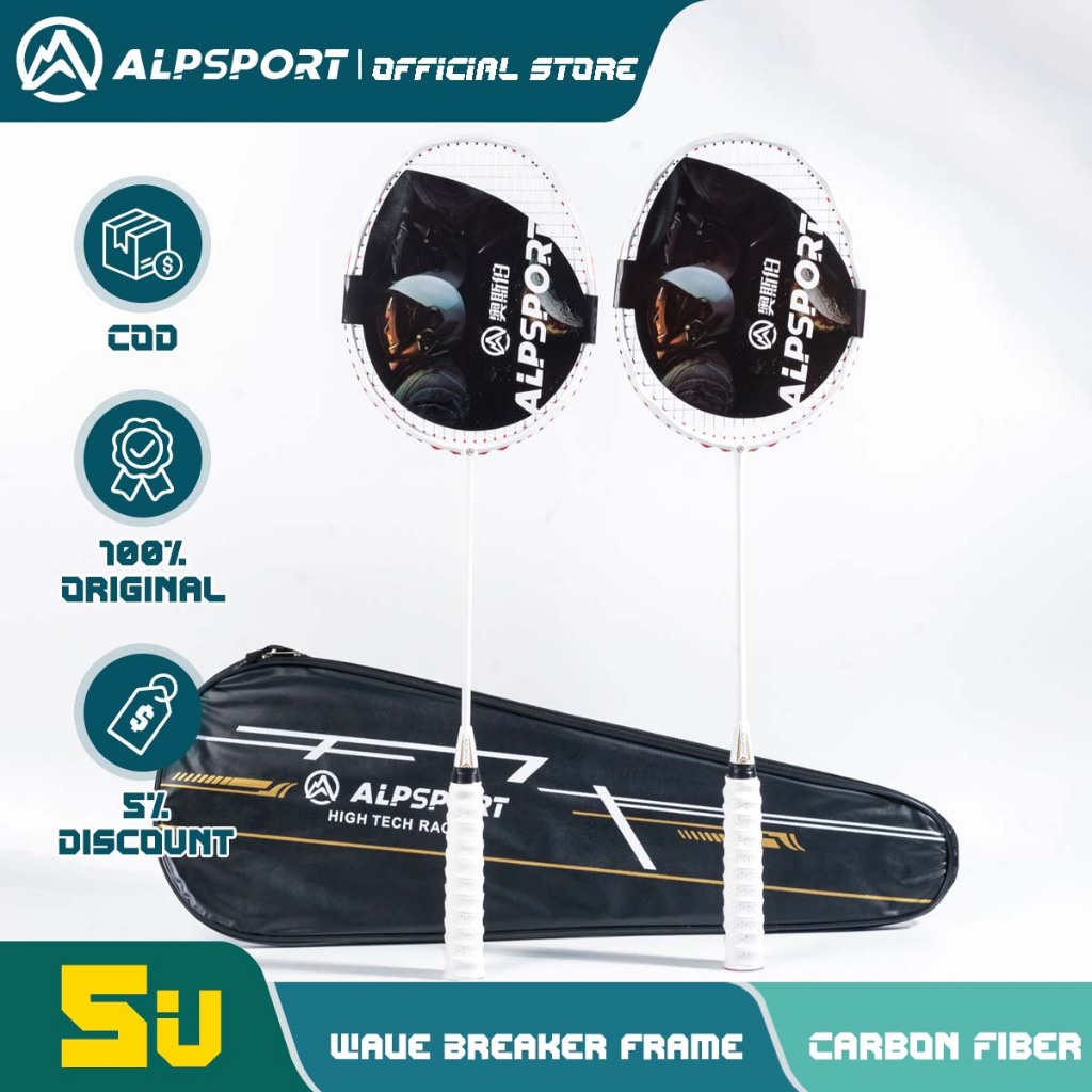 ALP V5 5U 75g PRO MXH ĐệmCông nghệ khung sóng vợt cầu lông tấn công Đỏ ...