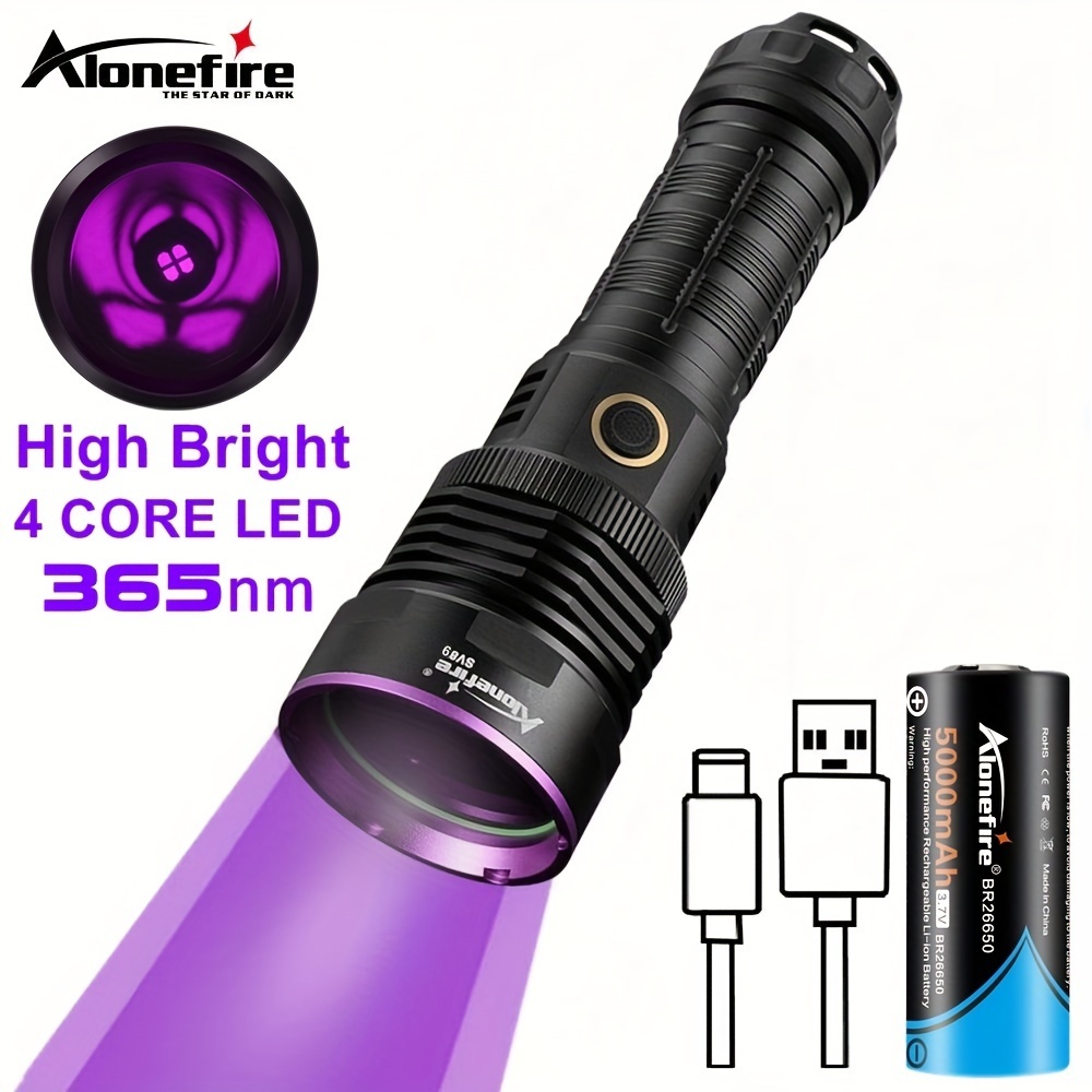 Alonefire Đèn Pin uv led 25w 365nm Siêu Sáng Khử Trùng Cho Thú Cưng ...