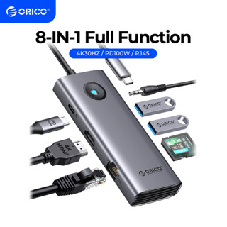 Orico USB C HUB Dock Station 4K Type C HDMI RJ45 USB 3.0 Adapter Cho ...