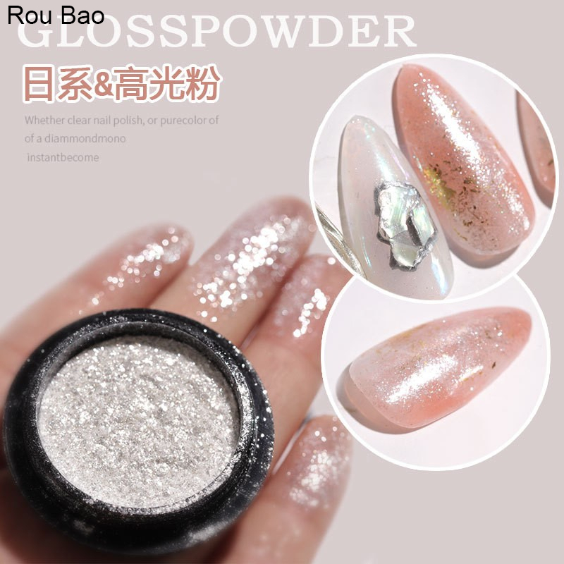 Bột làm móng ROU BAO kim tuyến lấp lánh độ bóng cao trang trí thủ công ...