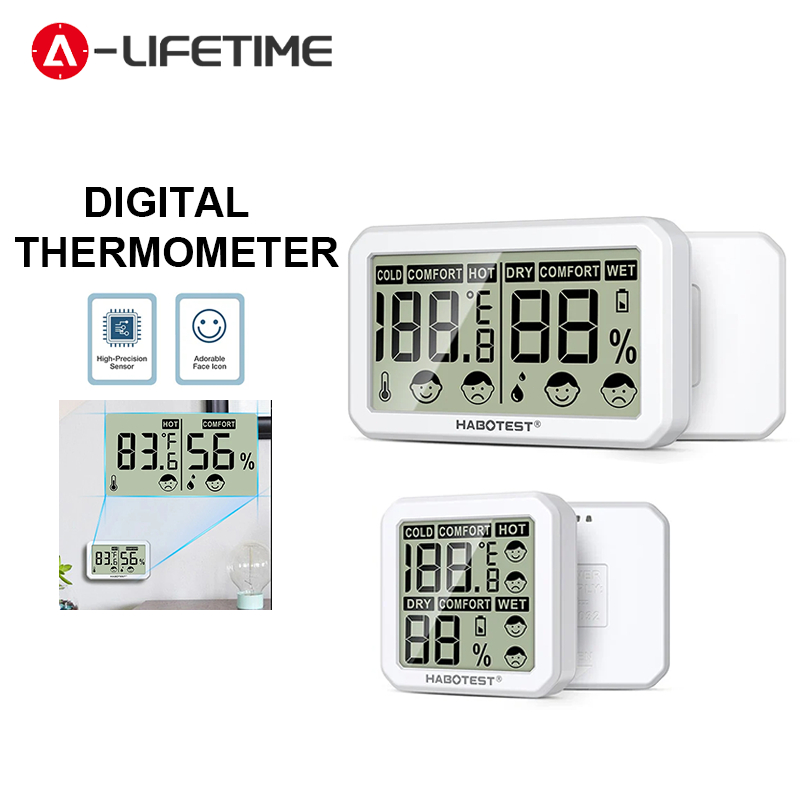 Nhiệt Kế Điện Tử mini ht680 / ht681 Màn Hình lcd Cảm Biến Nhiệt Độ Và ...