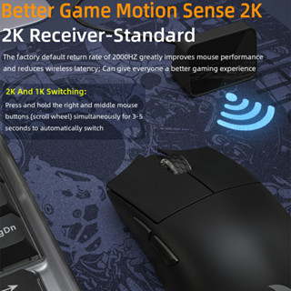 Darmoshark M3s Mini 2KHz Wireless Gaming Mouse,Tri-Mode connectivity(2.4GHz,Bluetooth,Wired ...