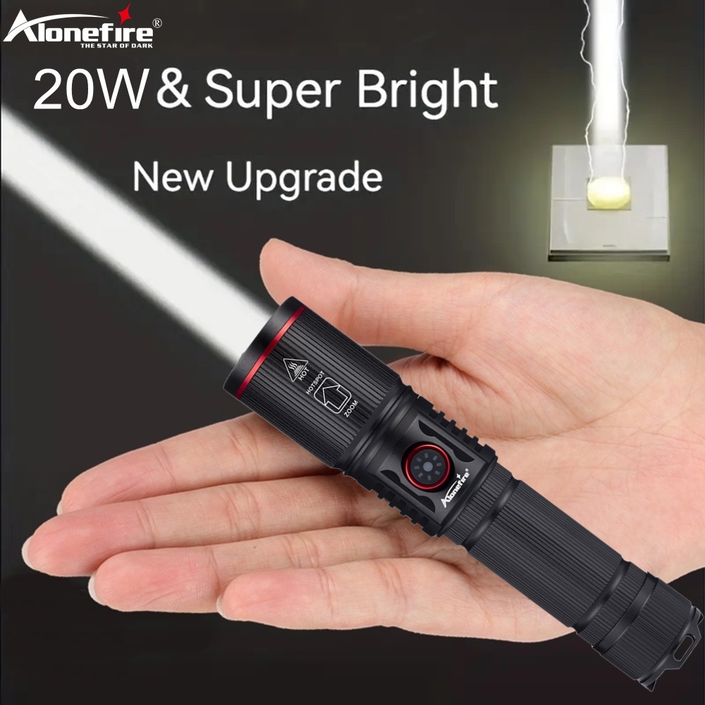 Alonefire SV96 20W Zoom Đèn chùm tròn LED Đèn pin công suất cao USB Đèn ...