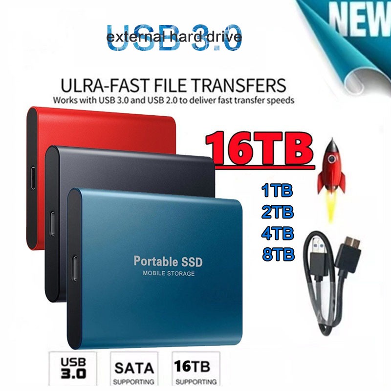 Ổ cứng ngoài 128TB/60TB ổ cứng SSD 30TB/16TB/8TB 4TB USB 3.0 Giao diện Type-C Ổ cứng gắn ngoài ...