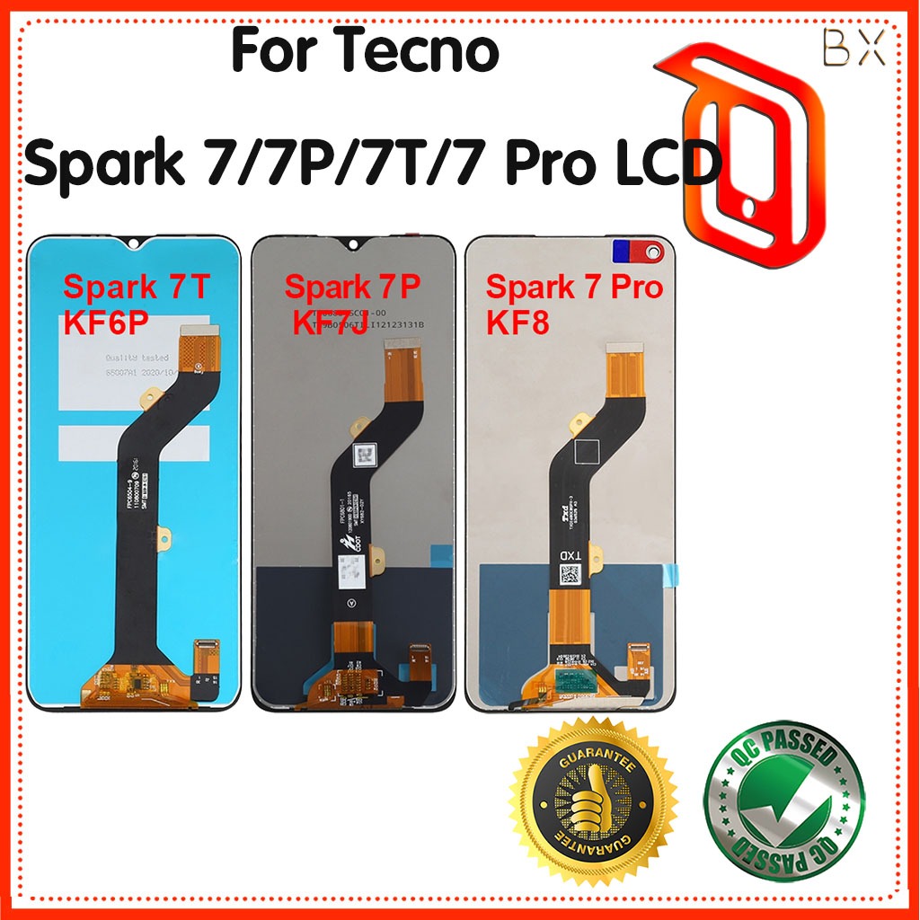 Kiểm tra cho màn hình Tecno Spark 7 KF6J KF6N lcd Bộ số hóa màn hình ...
