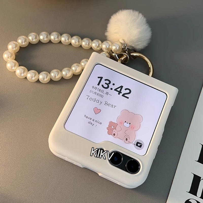 Ốp điện thoại Samsung Z Flip 5 Z Flip 6 ZFLIP5 ZFLIP6 màu trắng họa ...