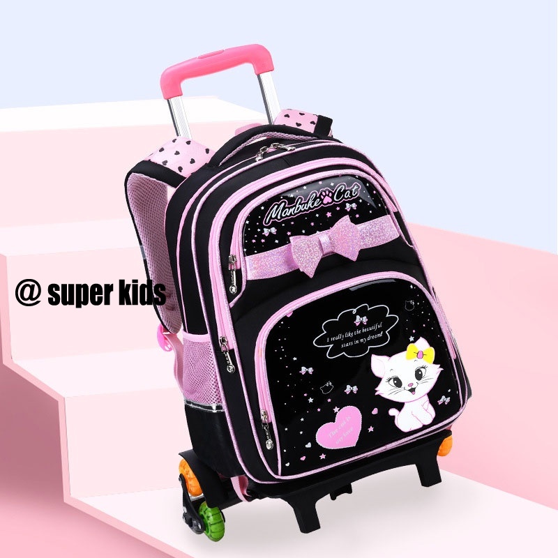 SUPER KIDS vali kéo trẻ em Balo Kéo Đi Học Cỡ Lớn Chống Thấm Nước Đa ...