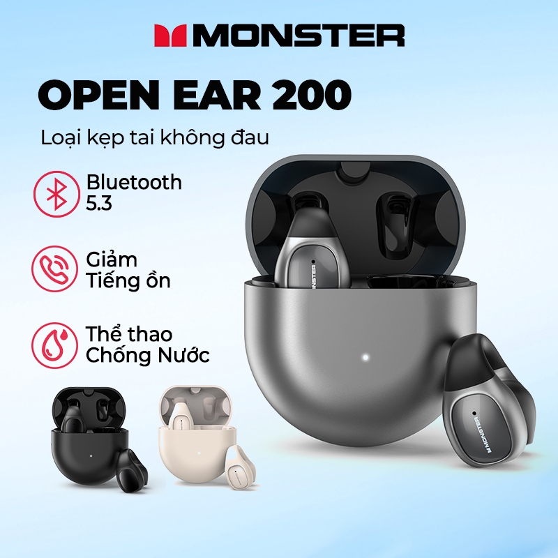 Monster Open Ear 200 Tai Nghe Kẹp Vành Tai dẫn xương Không Dây ...