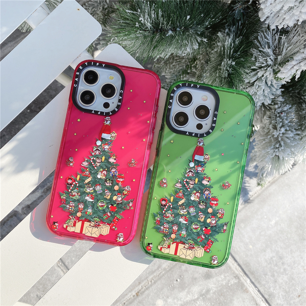 Ốp Điện Thoại Nhựa acrylic Hình Cây Thông Noel Lấp Lánh iphone 15 pro ...