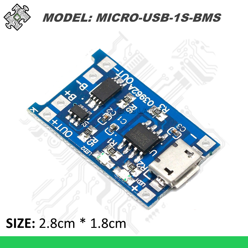 ENGLAB★Mô Đun Sạc Pin lithium BMS 1S TP4056 type-C / micro-usb 3a / 1a ...