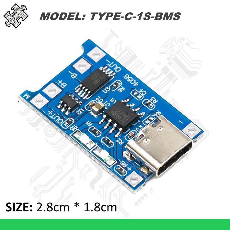 ENGLAB★Mô Đun Sạc Pin lithium BMS 1S TP4056 type-C / micro-usb 3a / 1a ...