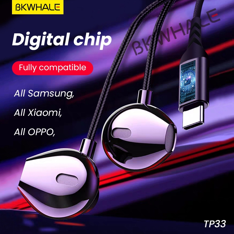 Tai Nghe Nhét Tai Jack Type-C TP33 Có Micro Âm Lượng Vòm Chuyên Dụng ...