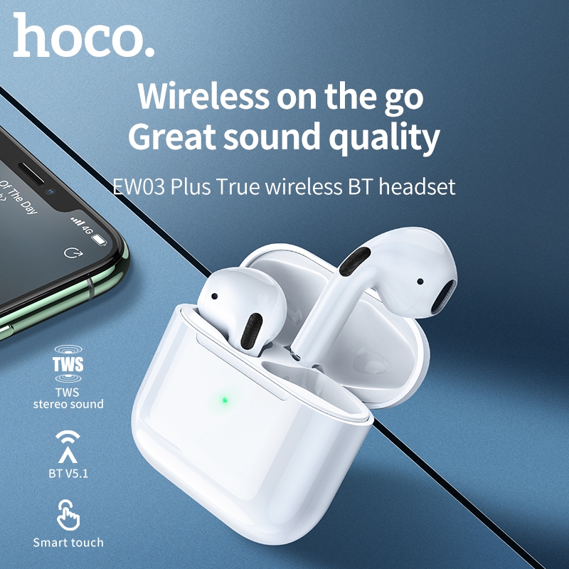 Hoco Tai Nghe Thể Thao bluetooth ew03 tws bt5.1 Chống Ồn Có mic Cho Tất Cả Các Dòng Điện Thoại ...
