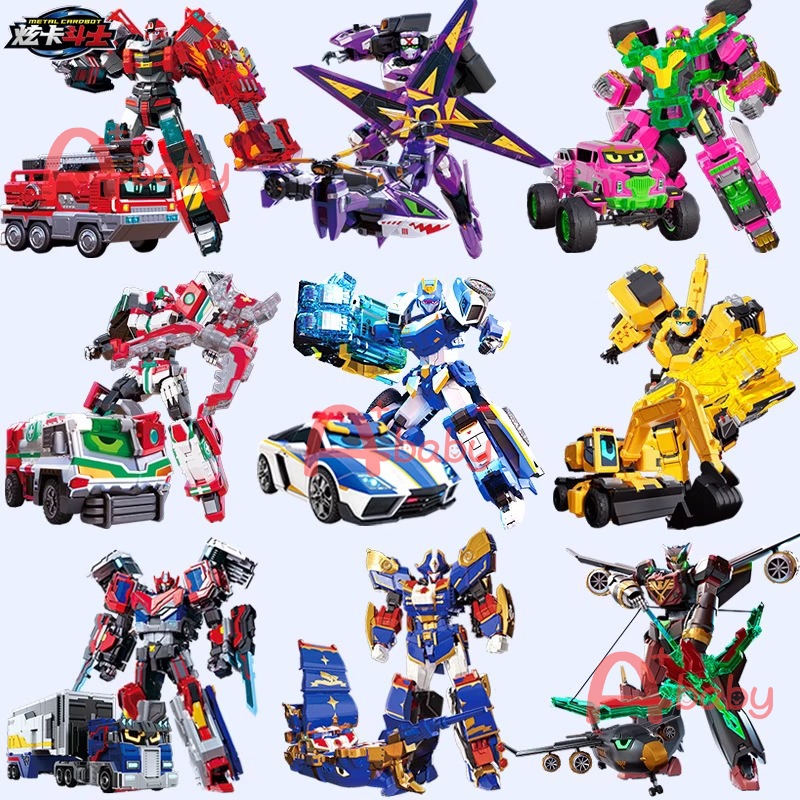 METAL CARDBOT Mô Hình robot Biến Hình (Blue Cop/Shadow X/WILD GUARDY ...