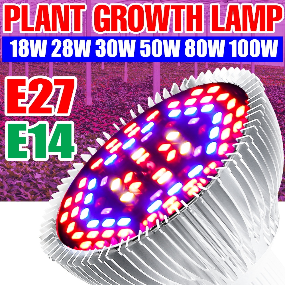 220V LED E27 Plant Grow Light Trong nhà Full Spectrum Plant Light E14 ...