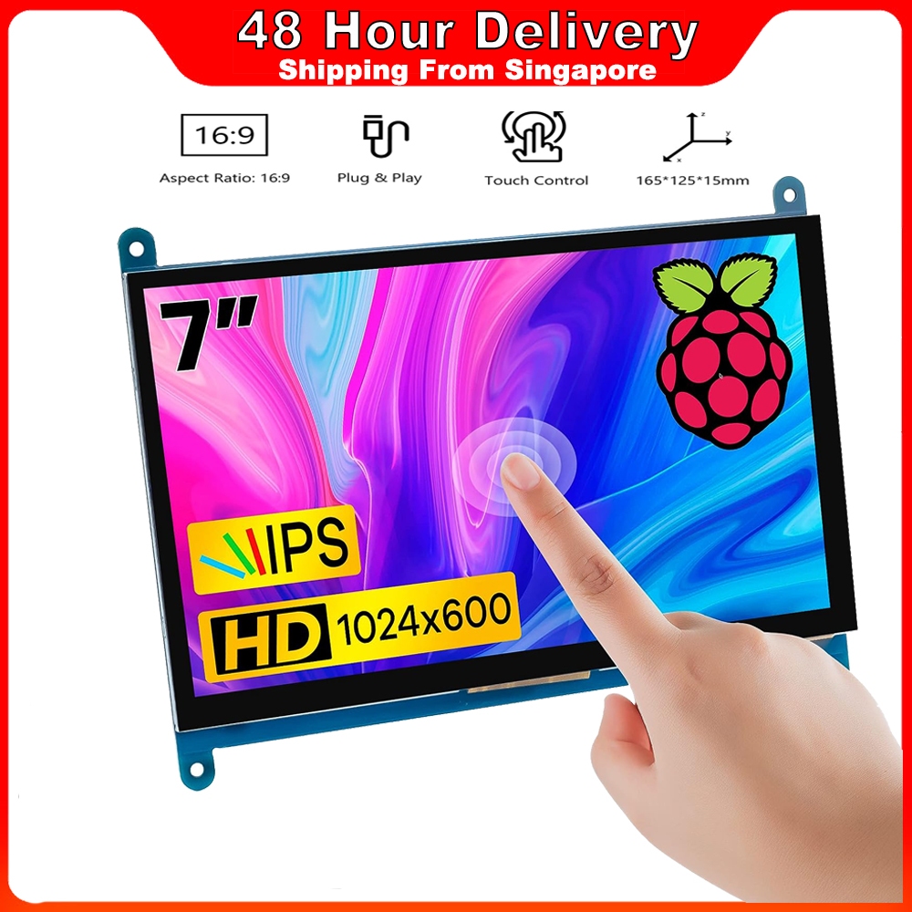 Màn hình cảm ứng LCD IPS 7 Inch Màn hình cảm ứng 1024 × 600 Màn hình điện dung Màn hình HDMI cho ...