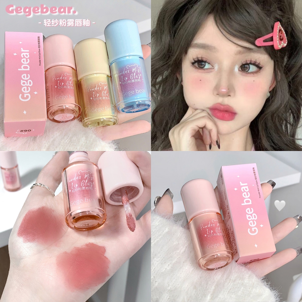 Gegebear Gạc Bột Sương Môi Men Mờ Nhung Mềm Mại Sương Trang Điểm ...
