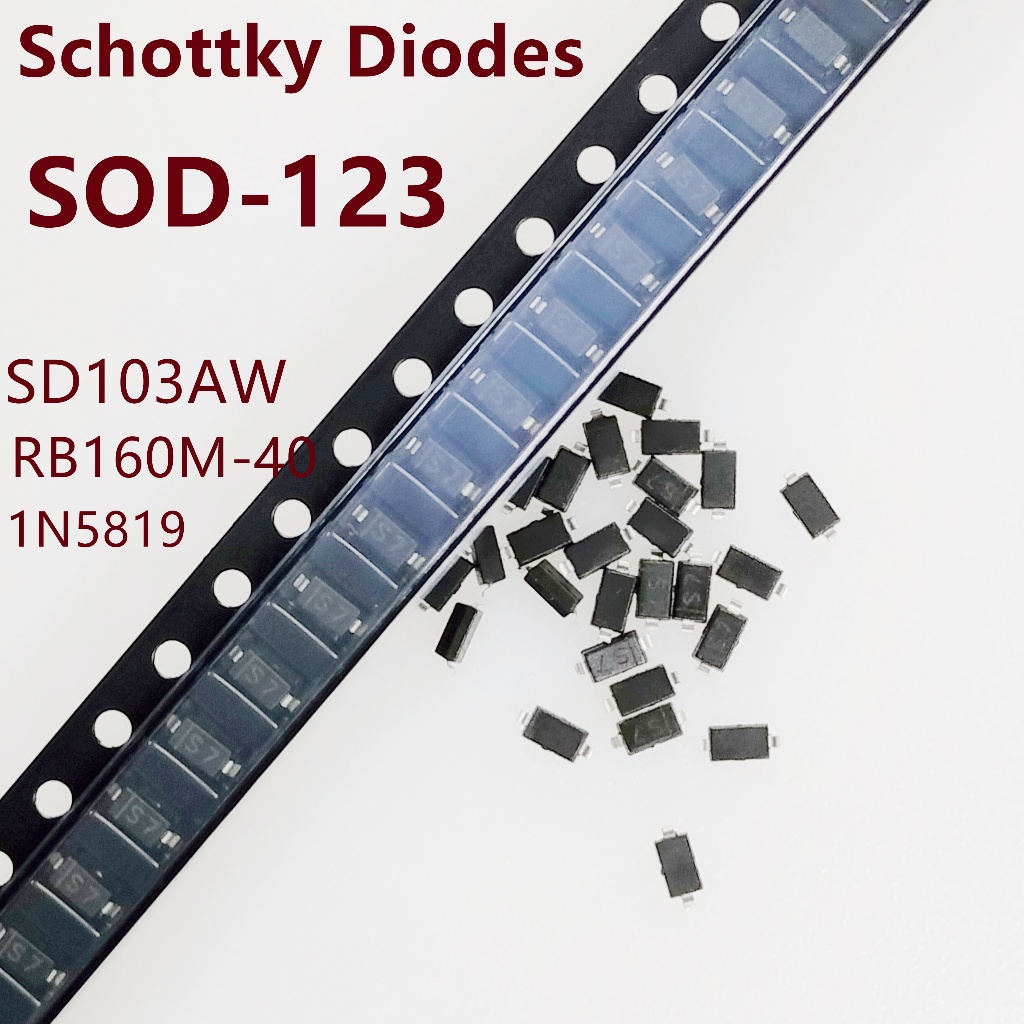 Set 100 Điốt smd 0805 sod-123 1n5819 1n4007 1n4148 sod123 sod-323 1206 ...