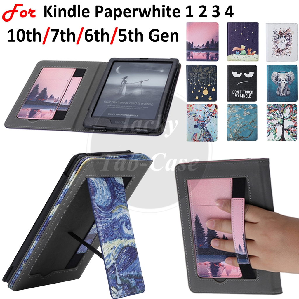 Máy đọc sách điện tử cầm tay Flip Stand Case Bìa da PU có hoa văn thời trang Cho Amazon kindle ...