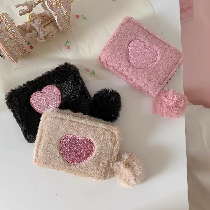 Jivil Ví Nữ Dễ Thương Sang Trọng Thêu Tình Yêu Dây Kéo Ngắn Phiên Bản ...