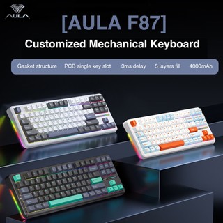 Bàn phím cơ AULA F87 87 phím có dây/2.4G/bluetooth không dây/80% ...