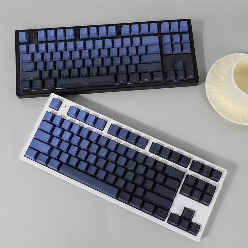 【JKDK】Cool breeze PBT keycaps font transmits light OEM profile gradient ...