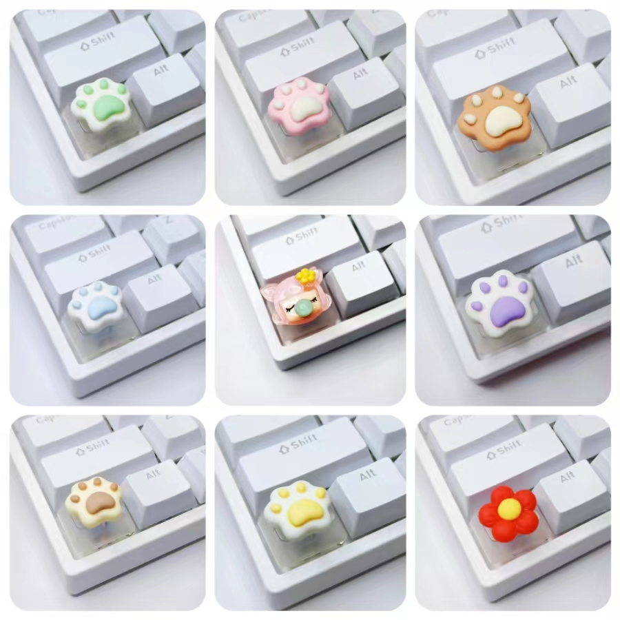 1 Chiếc Móng Vuốt Mèo Trong Suốt PBT Keycap ctrl Keycap Cho Bàn Phím Cơ ...