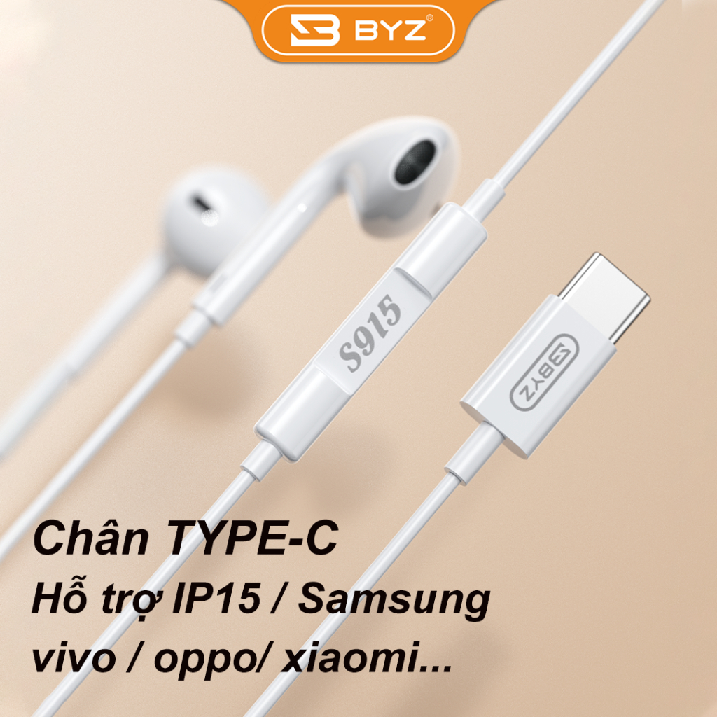 Tai nghe gaming có dây byz S915 tai nghe nhét tai TYPE C có mic chống ...