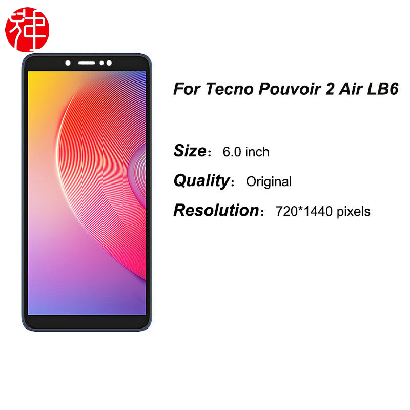 Hr Màn hình cảm ứng phía trước cho Tecno Pouvoir 2 Air LB6 Màn hình LCD ...