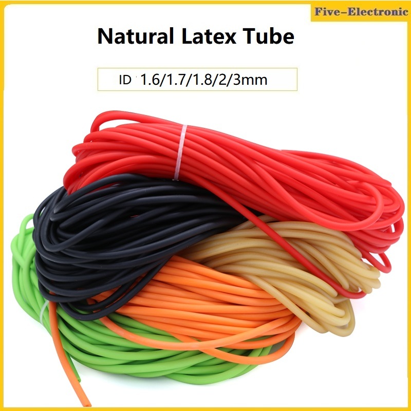 Natural Latex Tube Elastic Rubber Hose ID 1.6 1.7 1.8 2 3mm Tension ...