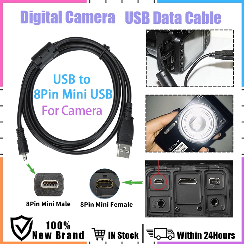 [Sẵn sàng] Cáp dữ liệu máy ảnh Mini USB sang 8 Pin Mini USB cho máy ảnh ...