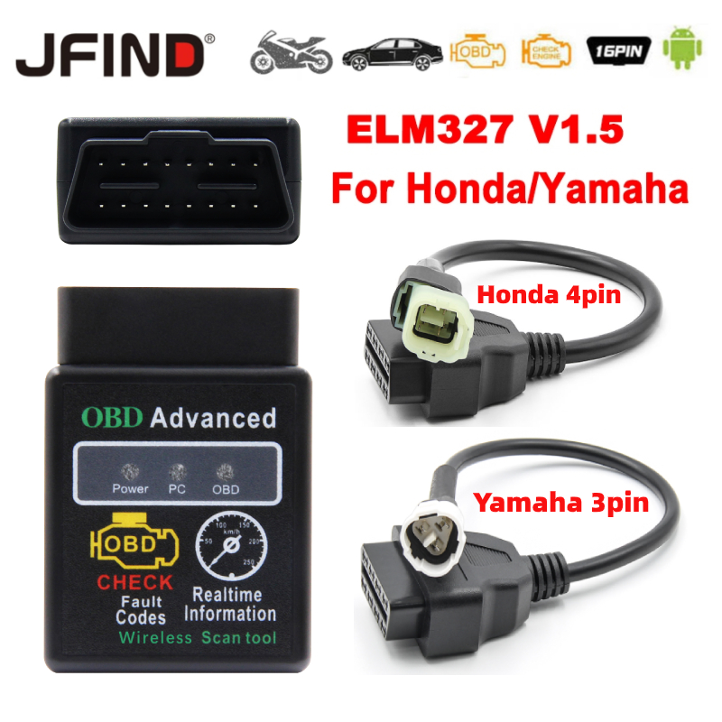 Dây Cáp Kết Nối bluetooth elm327 v1.5 327 Cho Xe Mô Tô honda click 4pin ...