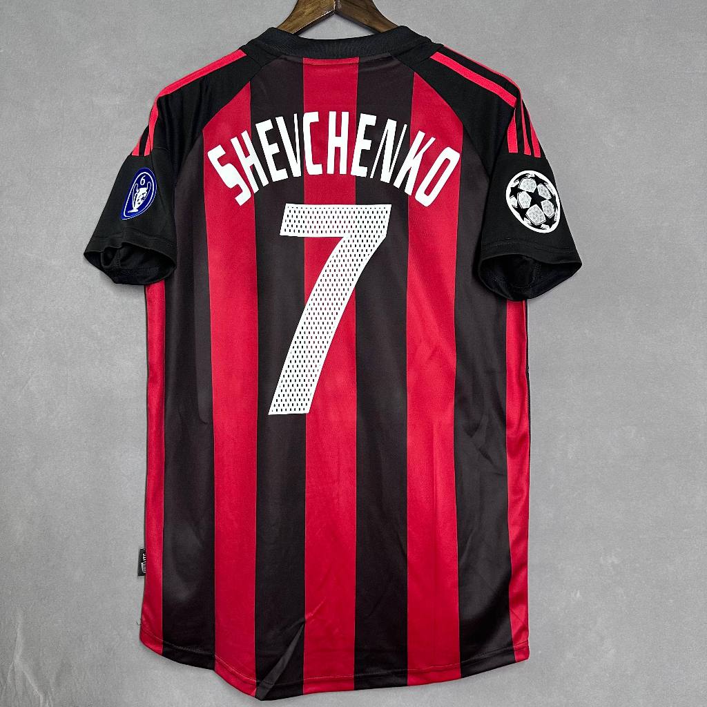 Áo Thun Thể Thao 0203 ac milan home maldini shevchenko inzaghi piero ...