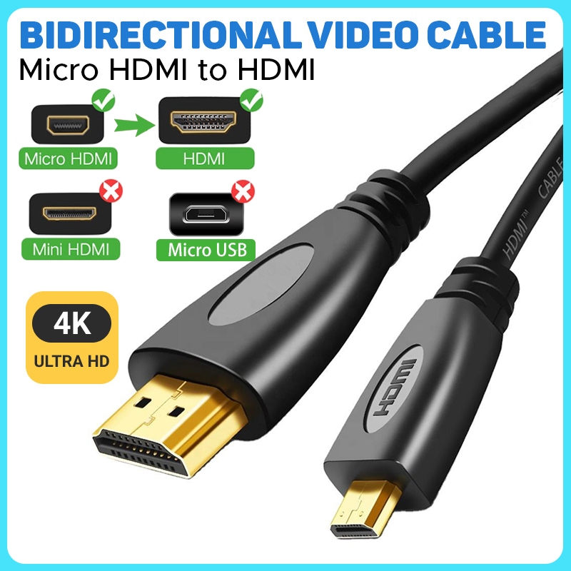 [Giao hàng nhanh] Bộ chuyển đổi cáp Micro HDMI sang HDMI 1M / 1.5M Cáp ...