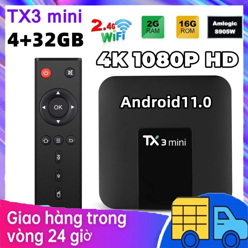 Android TV Box TX3 mini- AndroidTV 11, Amlogic S905W2, Ram 2GB, Bộ nhớ ...