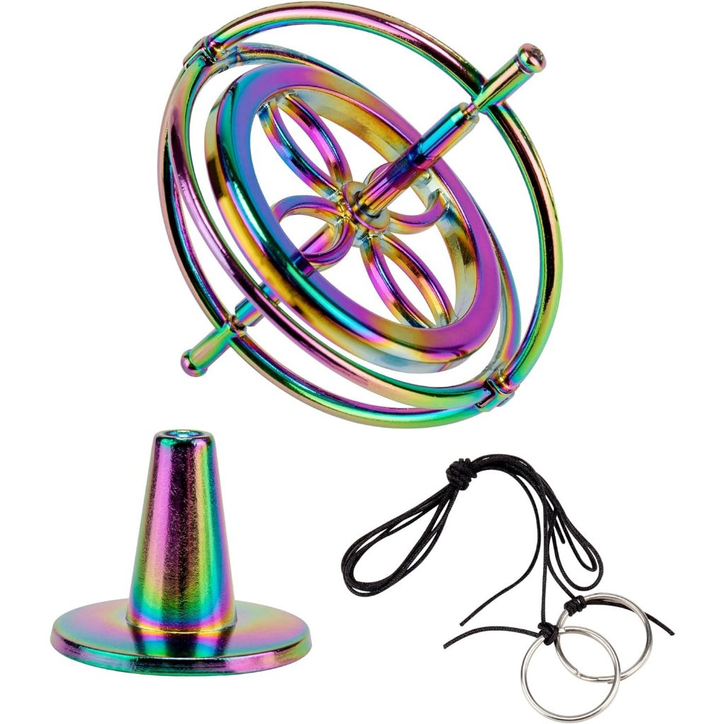 Metal Anti-Gravity Gyroscope Colorful Spinning Top Gyroscope Balance ...