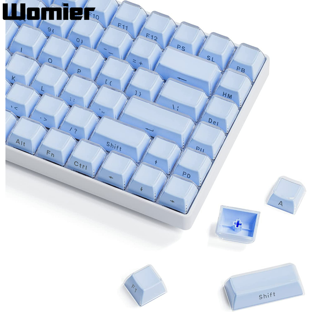 Keycaps thạch pha lê WOMIER, OEM Profile 113 phím Keycaps màu hồng ...