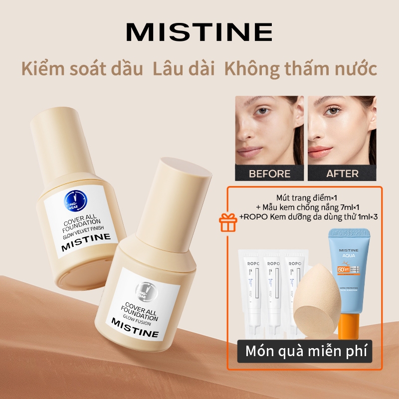 MISTINE Kem Nền Dạng Lỏng Dưỡng Ẩm Lâu Trôi Kiềm Dầu Che Phủ Toàn Diện ...